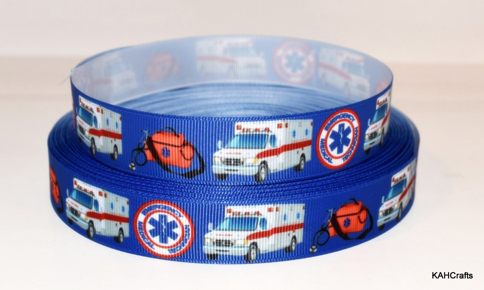 EMT First Aid Ambulance 7/8" Grosgrain Ribbon - Etsy