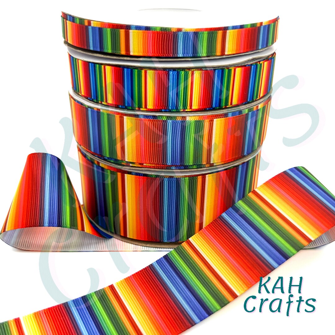 Zarape Stripe Pattern Grosgrain Ribbon You Choose Width - Etsy