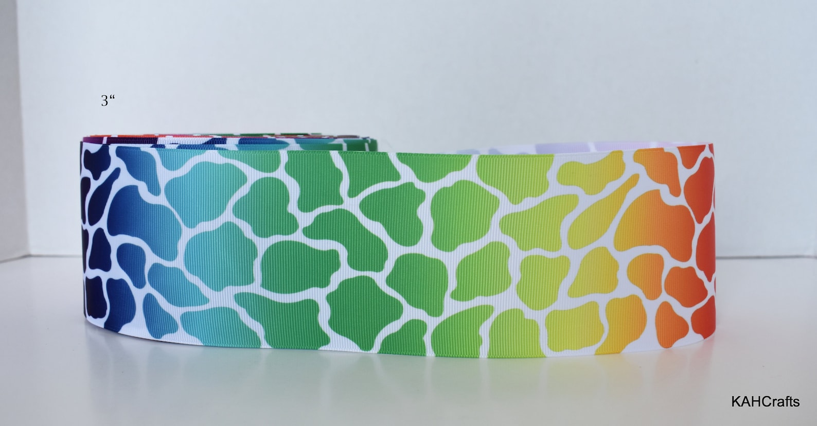 Rainbow Color Giraffe Grosgrain Ribbon You Choose Width - Etsy