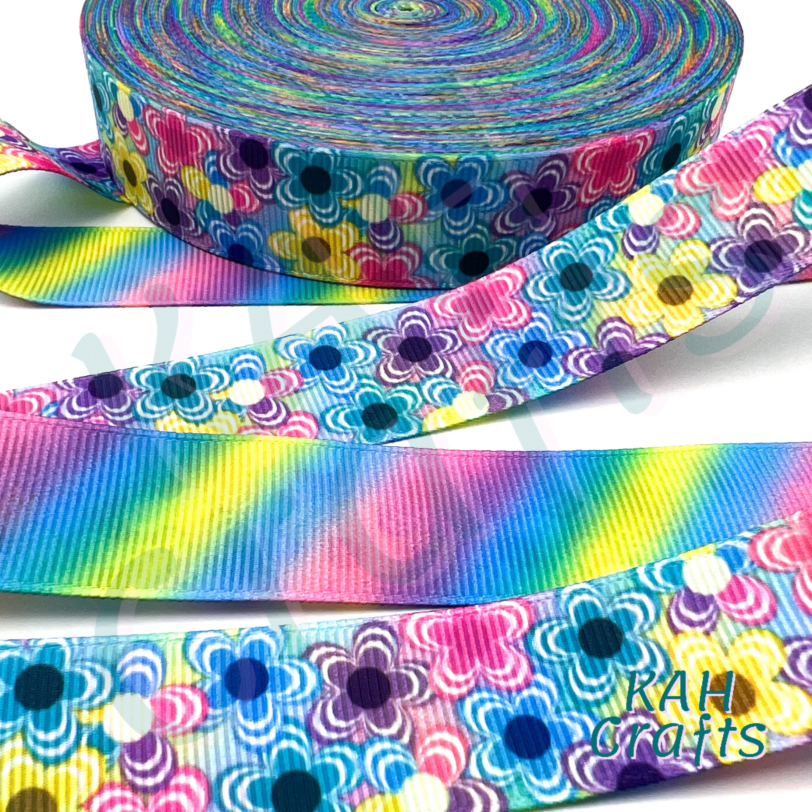USDR Flowers Pastel Rainbow Horizontal Stripe Ombre Single or Double ...