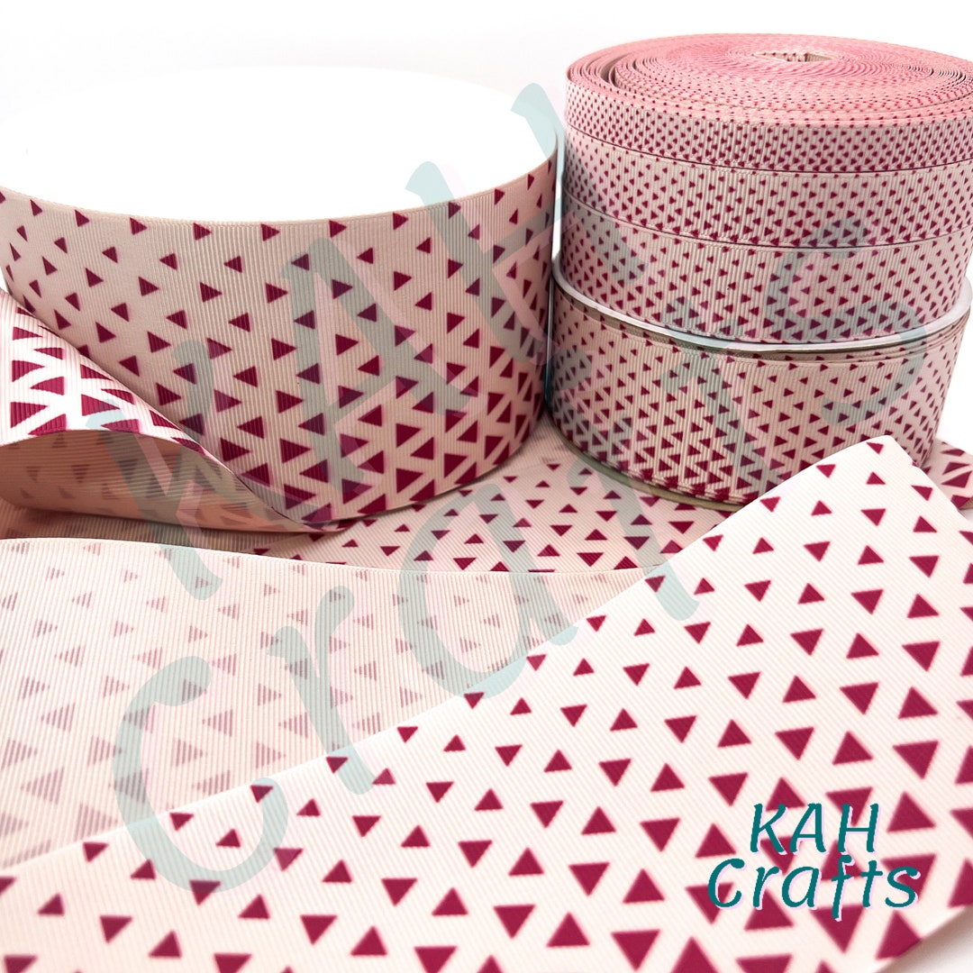 USDR Burgundy Arrows Triangle Double Sided Grosgrain Ribbon You Choose ...