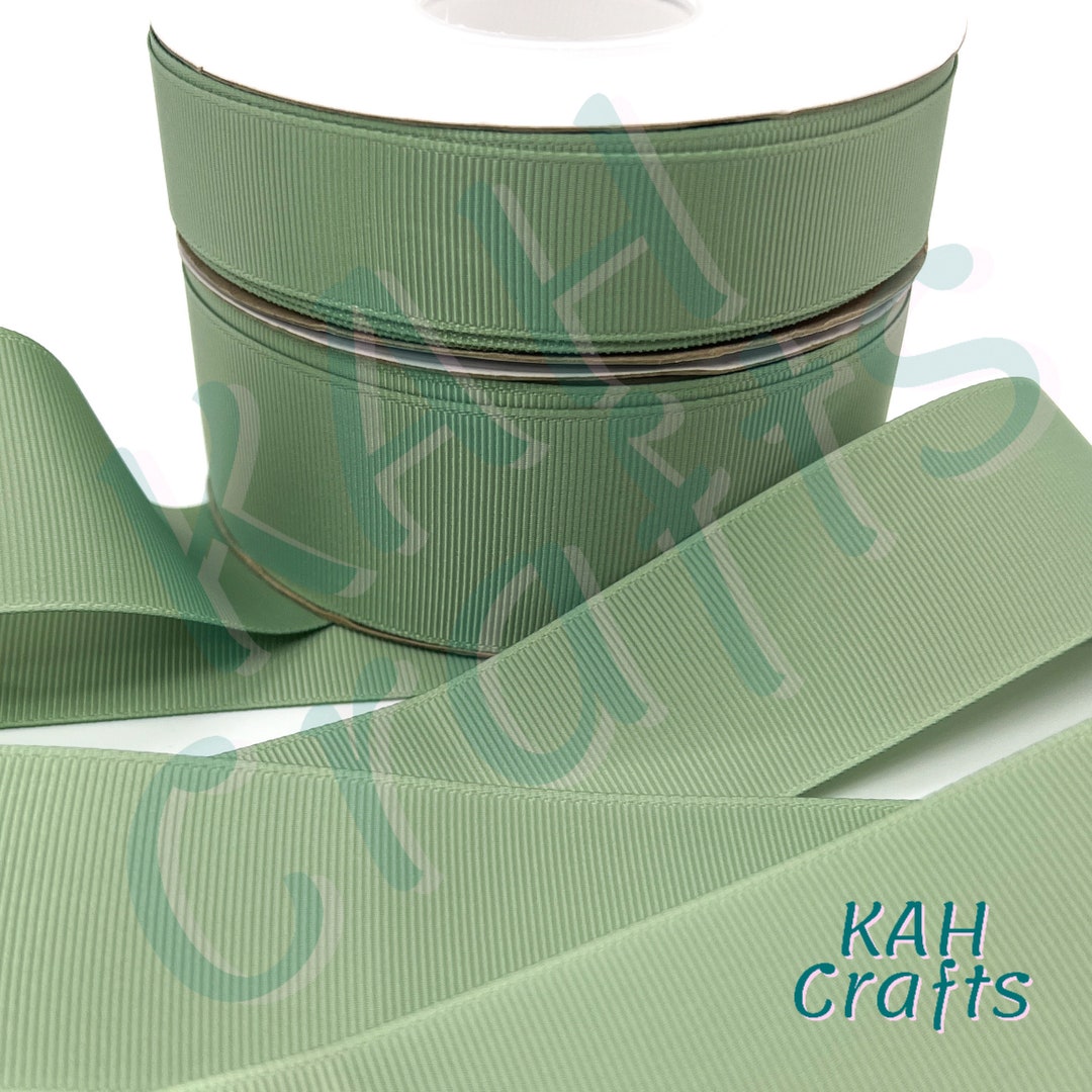 Sage Solid Color 7/8" or 1.5" Double Sided Grosgrain Ribbon - Etsy