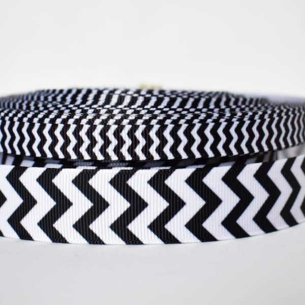 Black Chevron Ribbon - Etsy