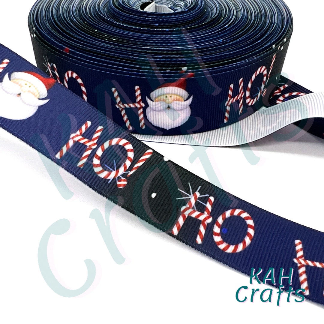 Santa Hohoho Candy Cane 1" Grosgrain Ribbon - Etsy