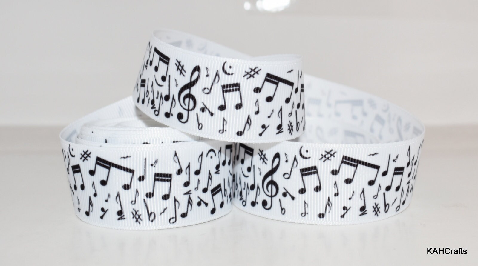 Music Notes Staff 7/8" or 1" Grosgrain Ribbon You Choose - Etsy