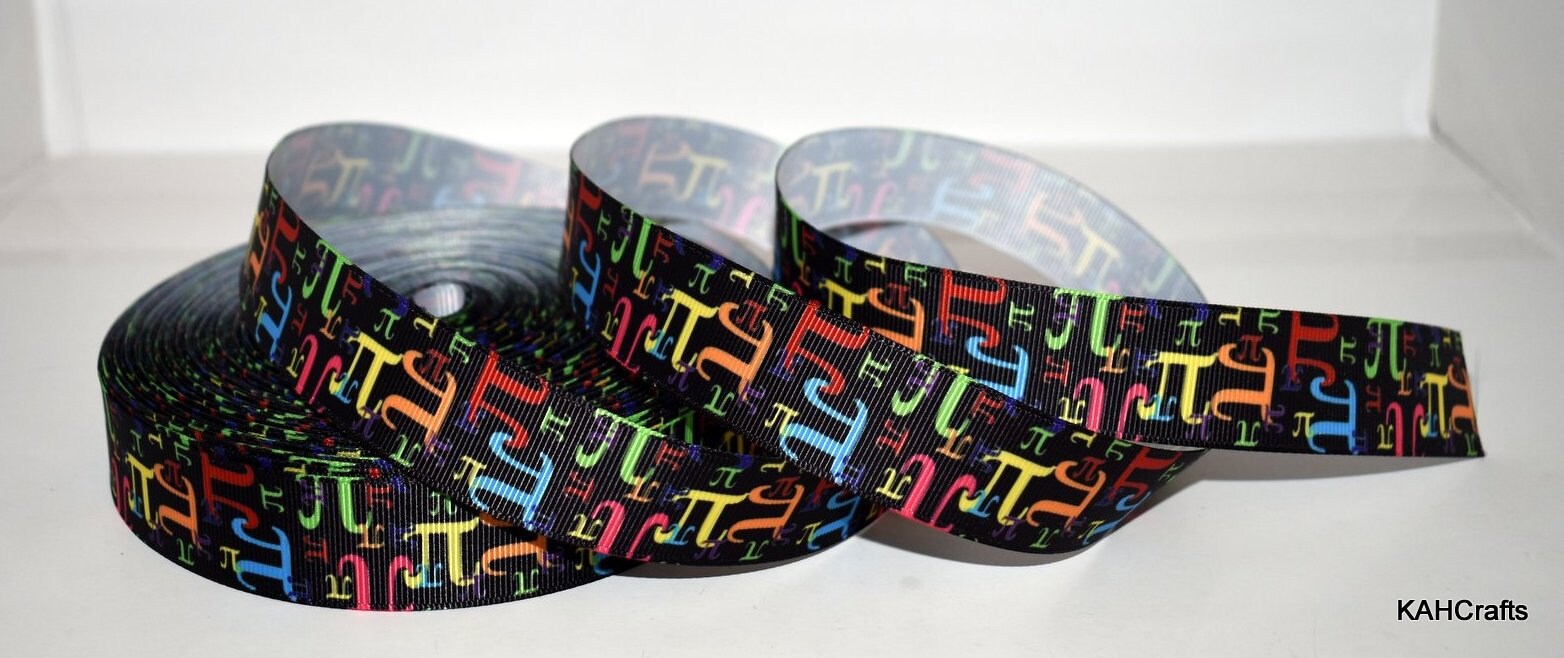 Pie 3.14 Math Geometry Elementary Symbol 1" Grosgrain Ribbon You Choose ...