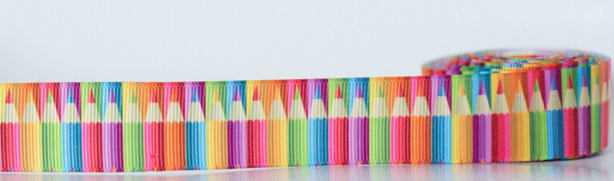 Colored Pencils 1" Grosgrain Ribbon - Etsy