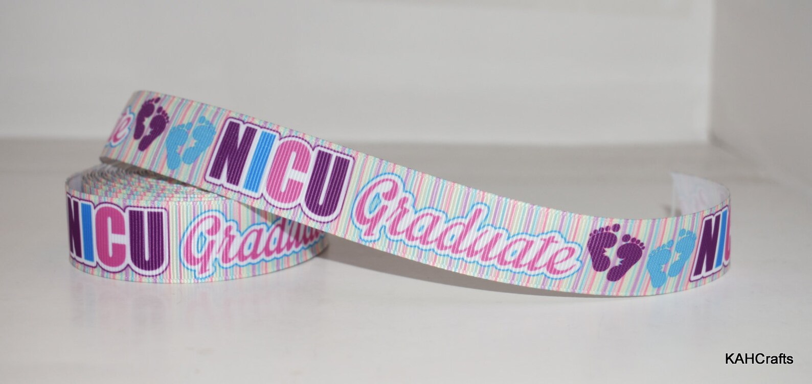 NICU Graduate Baby Feet 7/8 Grosgrain Ribbon You Choose | Etsy