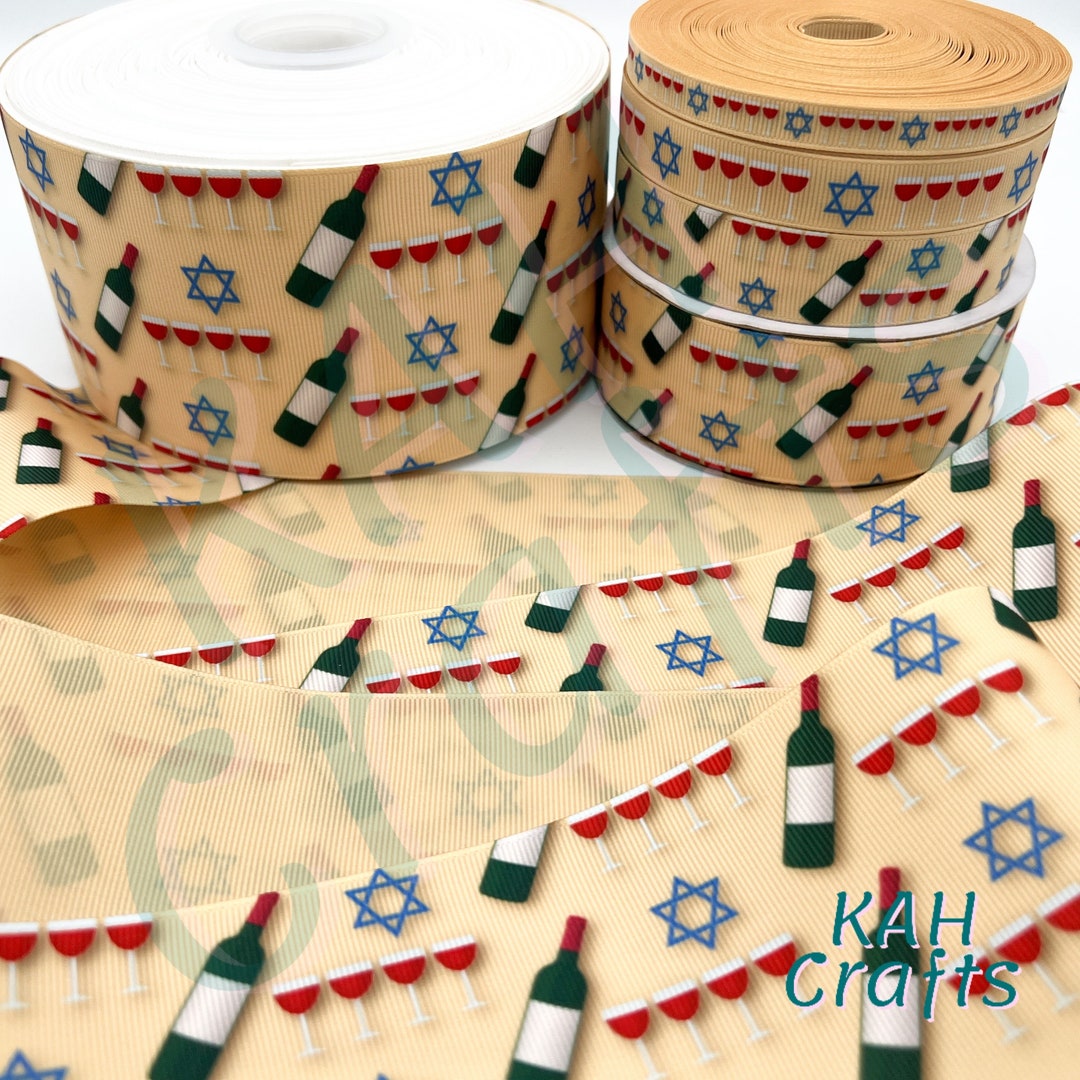 USDR Passover Jewish Pesach Wine Star of David Double Sided Grosgrain ...
