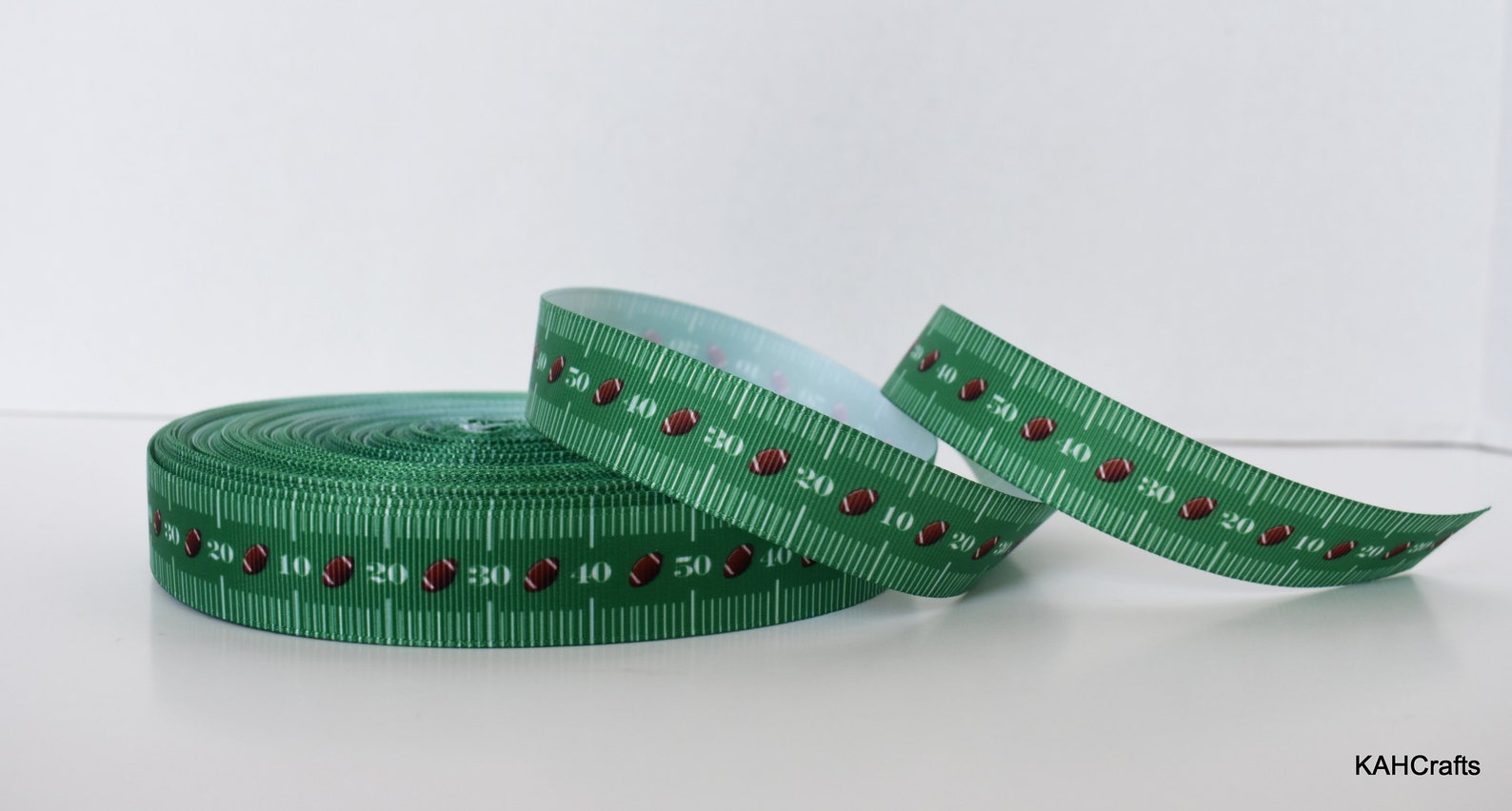 Football Field Sidelines 7/8 Grosgrain Ribbon You Choose | Etsy