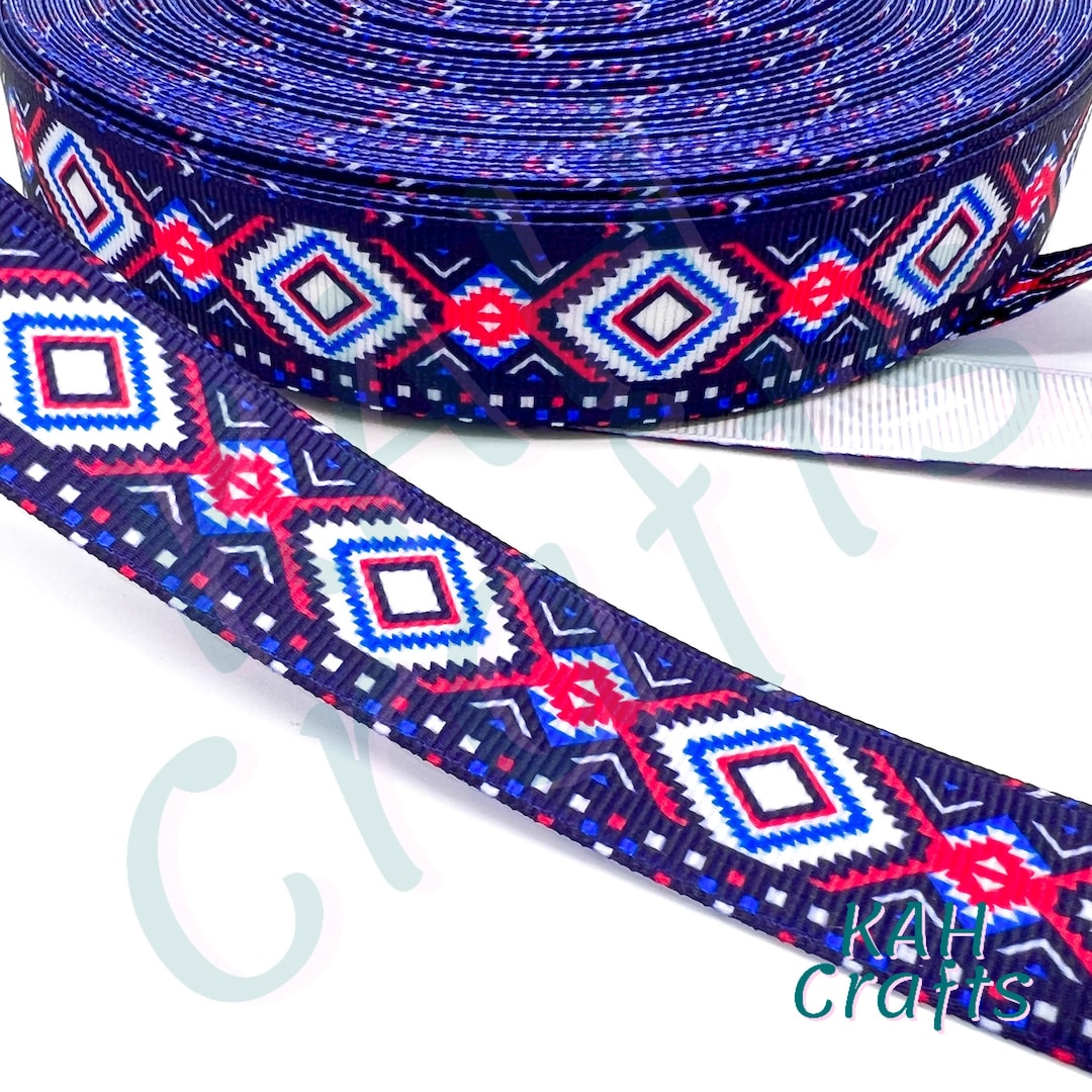 Diamond Pattern Design Tribal Aztec 7/8" Grosgrain Ribbon - Etsy