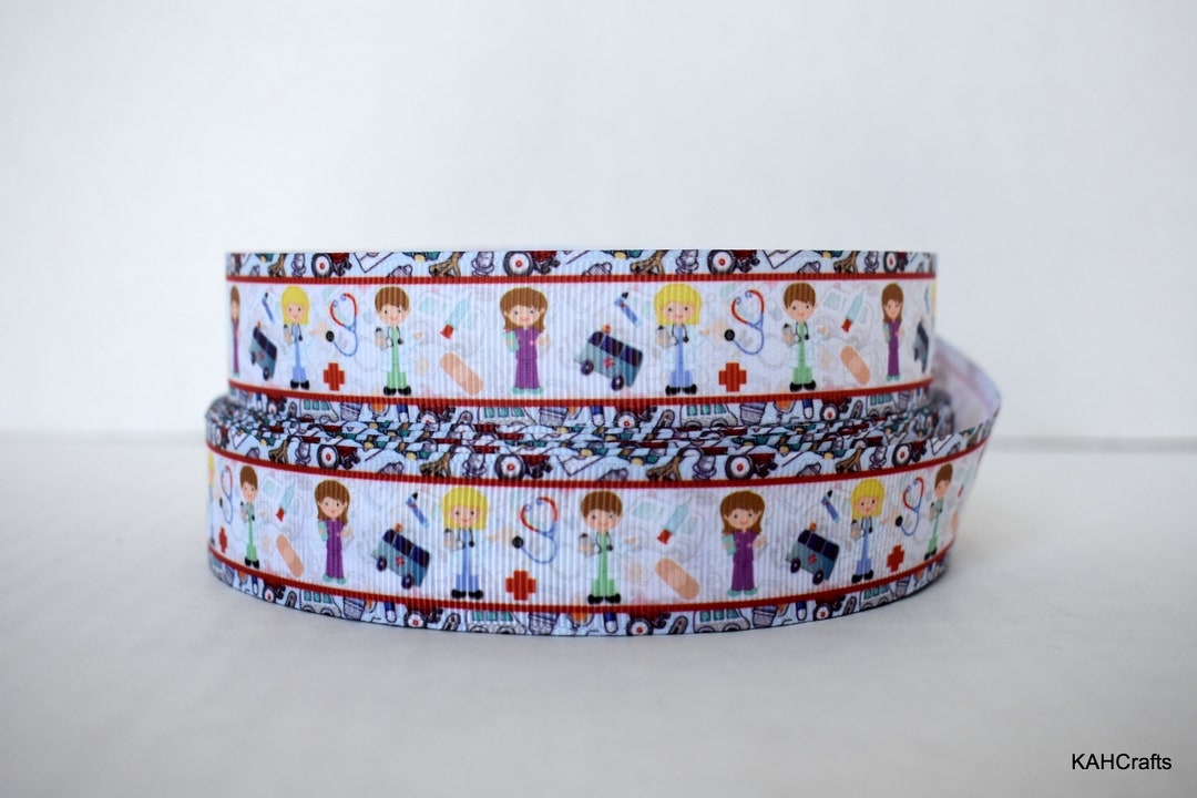 Nurse Doctor Medical 7/8" Grosgrain Ribbon - Etsy