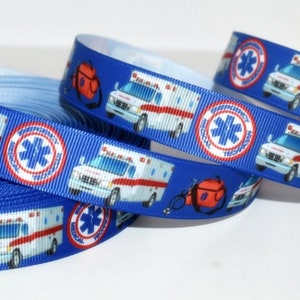 EMT First Aid Ambulance 7/8" Grosgrain Ribbon - Etsy