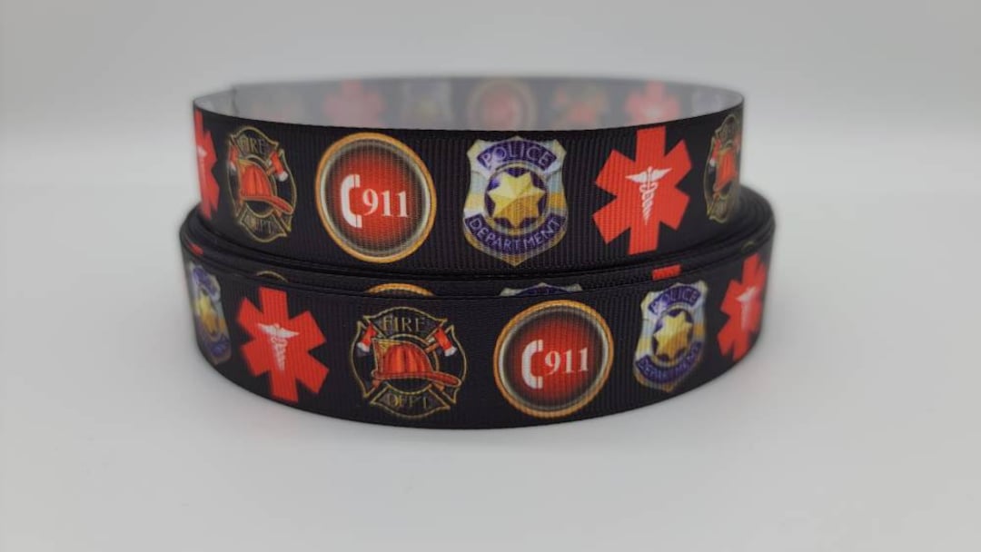 Police Fire 911 EMS First Responder 7/8" Grosgrain Ribbon - Etsy