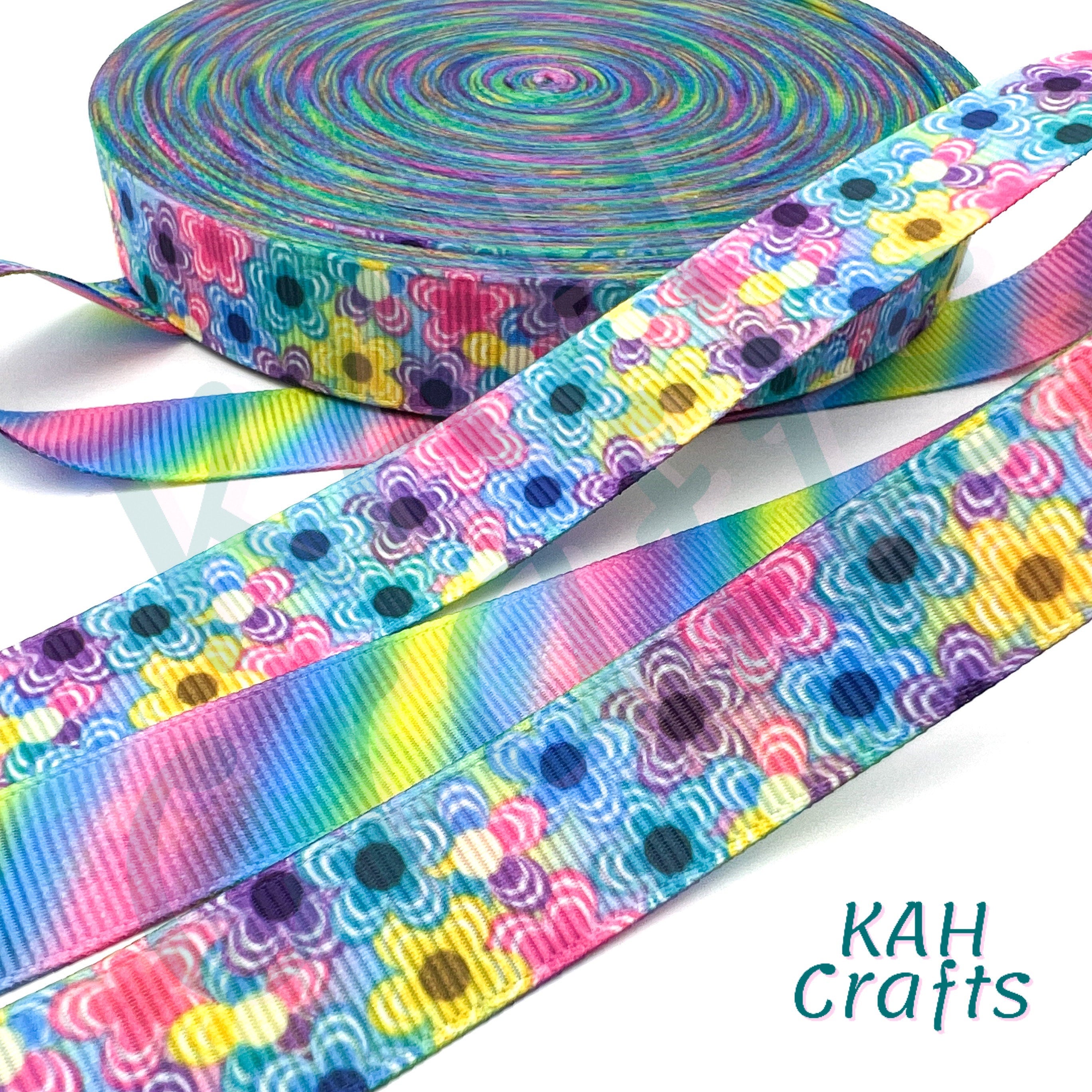 USDR Flowers Pastel Rainbow Horizontal Stripe Ombre Single or Double ...