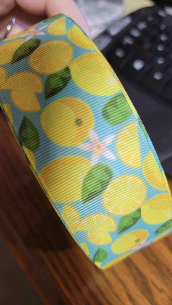 Lemons Lemonade Fruit Grosgrain Ribbon You Choose Width | Etsy