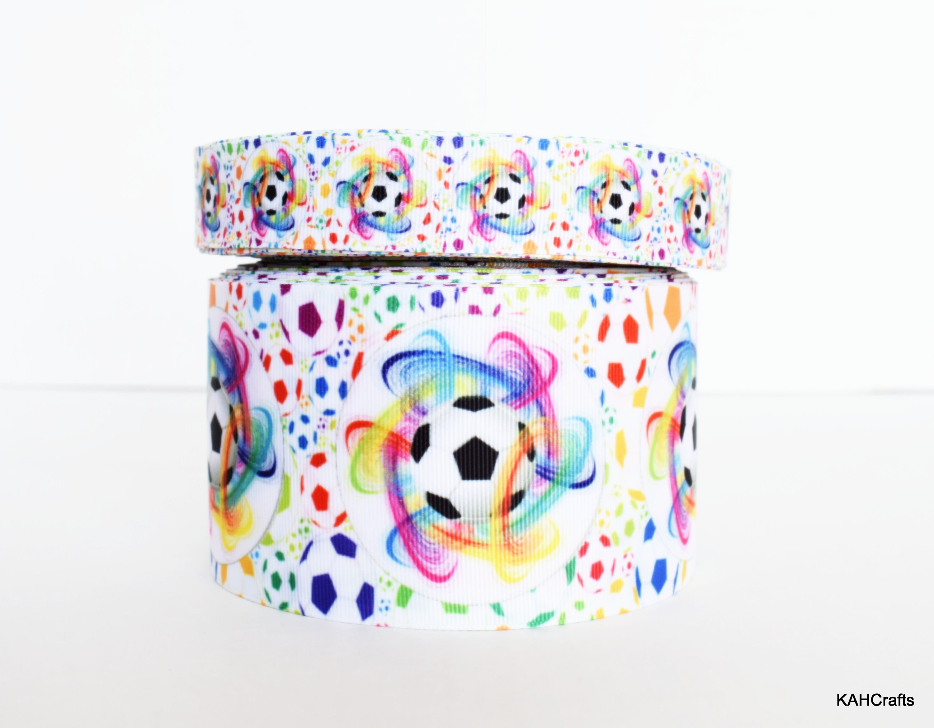 Soccer Colorful Grosgrain Ribbon You Choose Width - Etsy