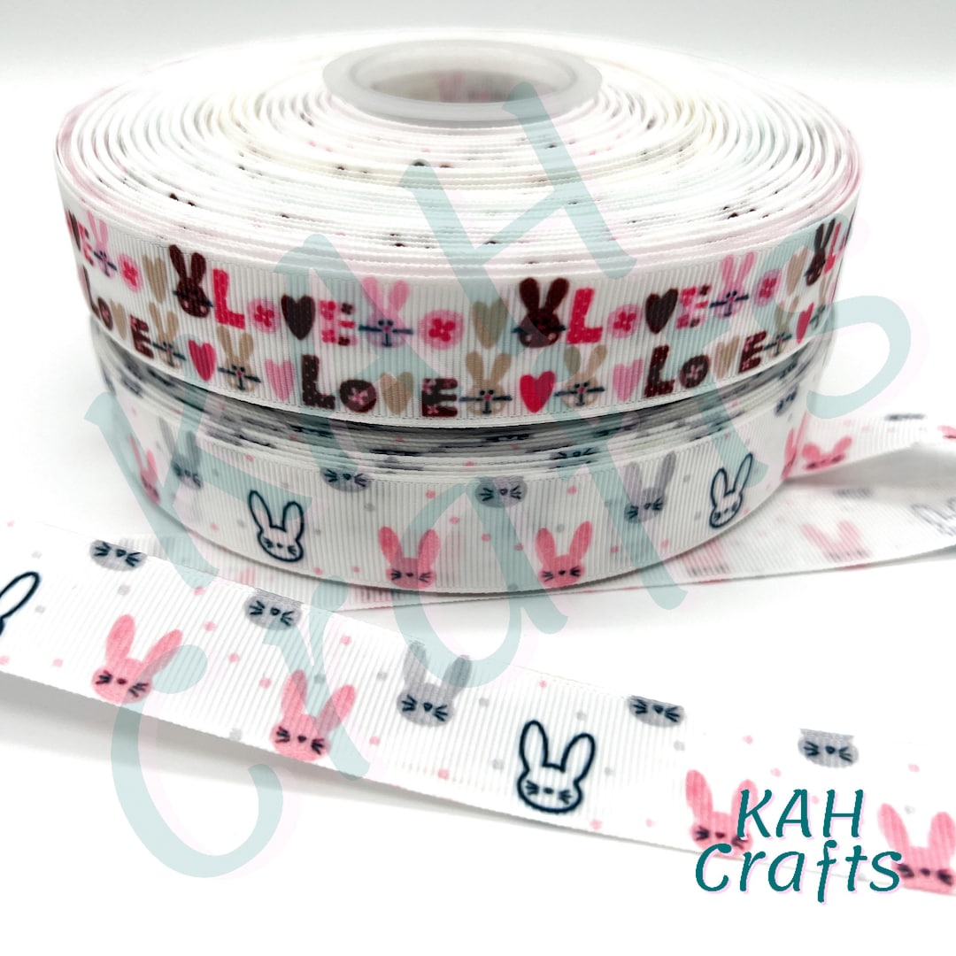 Bunny Rabbit Love Animal 7/8" Grosgrain Ribbon You Choose - Etsy