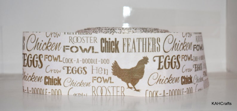 Farmhouse Chicken Eggs Rooster 3" Grosgrain Ribbon - Etsy