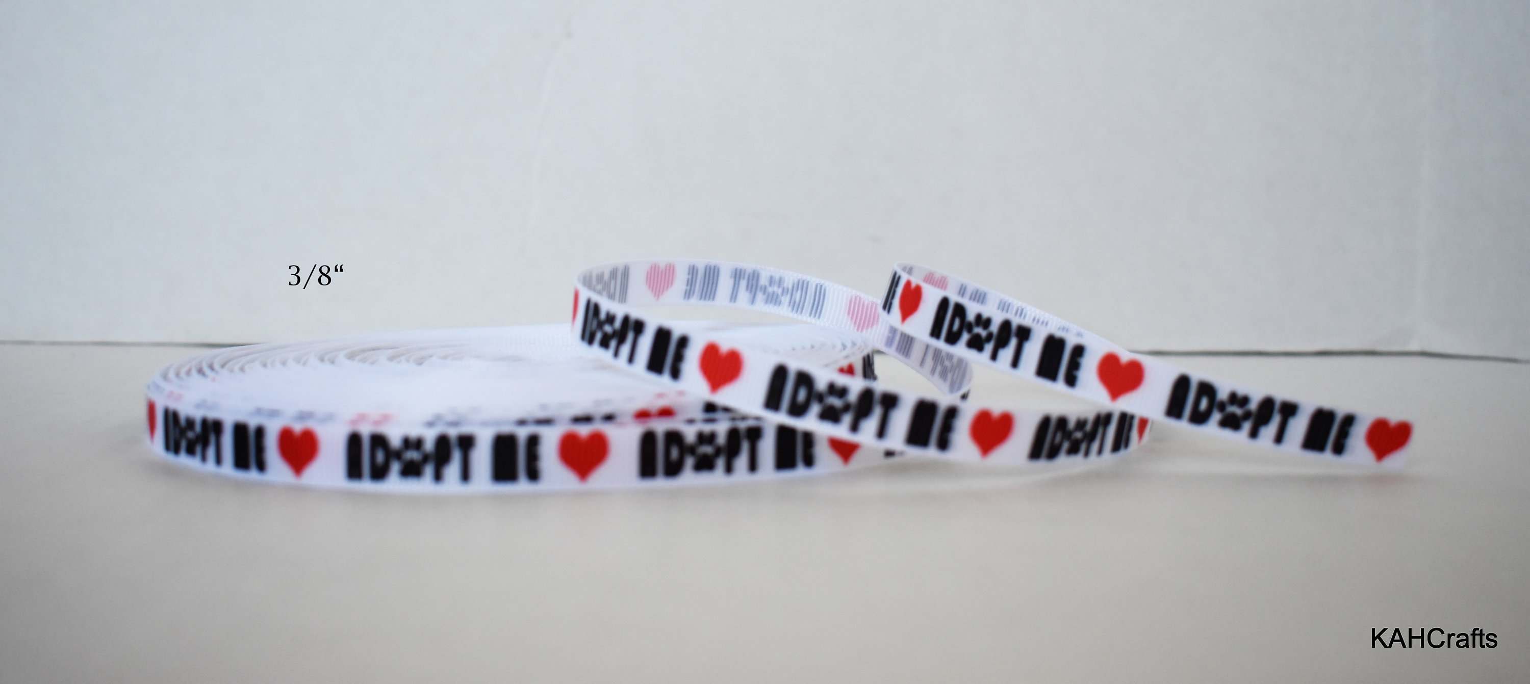 Adopt Me Dog Cat Grosgrain Ribbon You Choose Width - Etsy