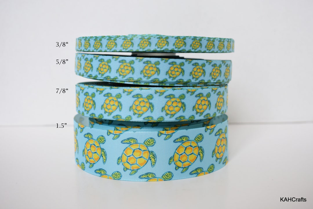 Sea Turtles Grosgrain Ribbon You Choose Width - Etsy