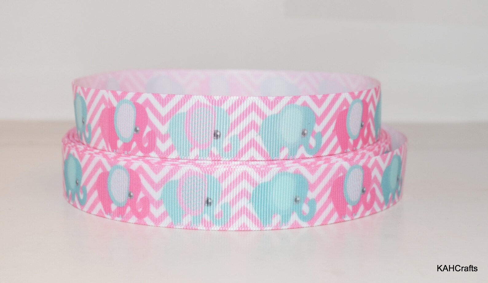 Pink Gray Elephant 7/8 Grosgrain Ribbon You Choose - Etsy