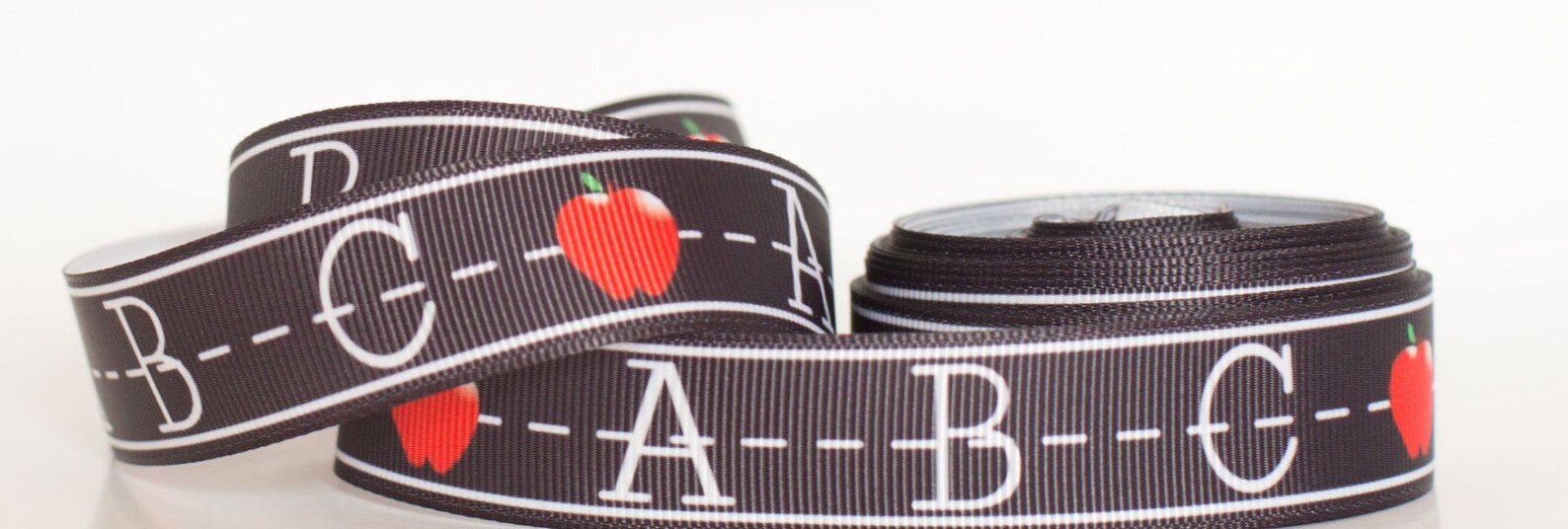 Abc's Apples 7/8" Grosgrain Ribbon You Choose - Etsy