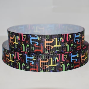 Pie 3.14 Math Geometry Elementary Symbol 1" Grosgrain Ribbon You Choose ...