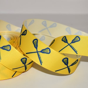 Lacrosse 7/8" Grosgrain Ribbon You Choose - Etsy
