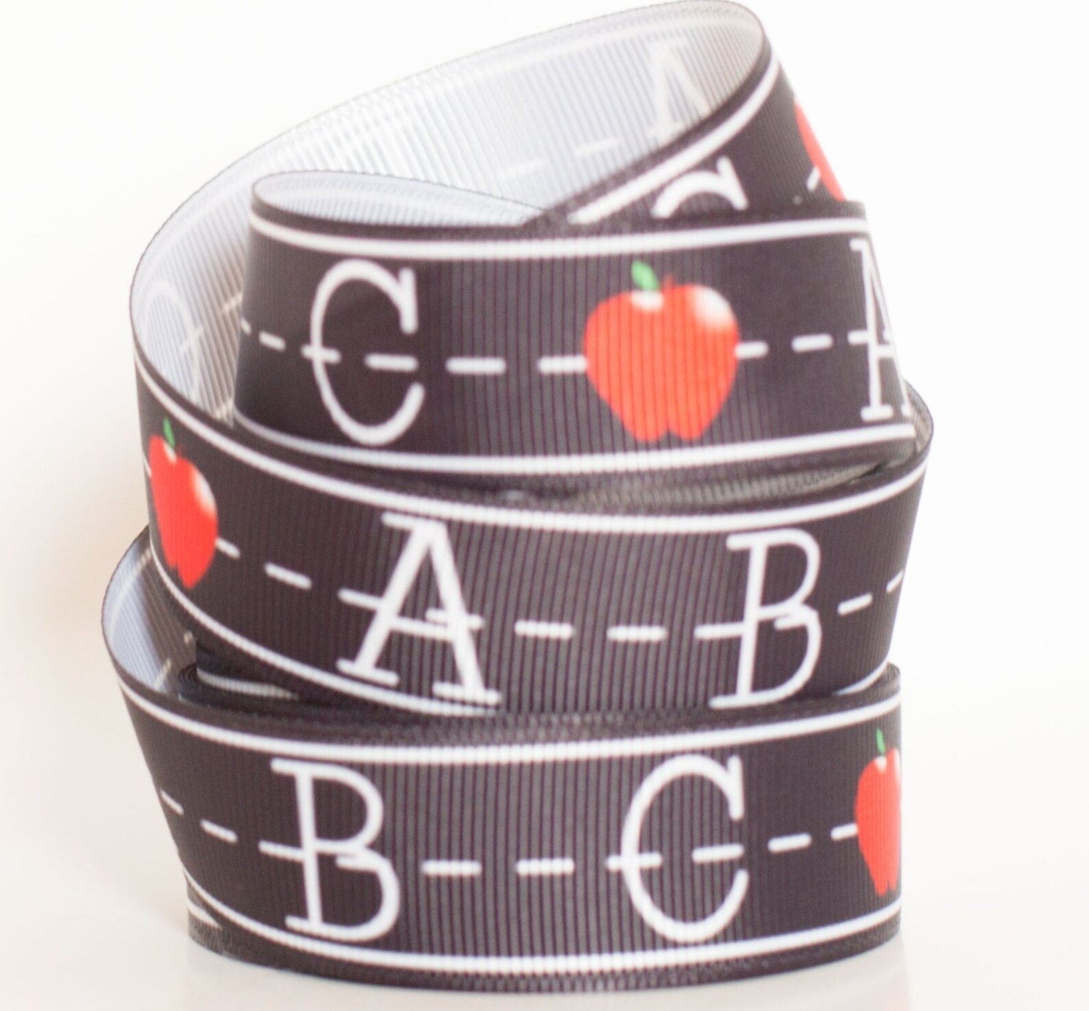 Abc's Apples 7/8" Grosgrain Ribbon You Choose - Etsy