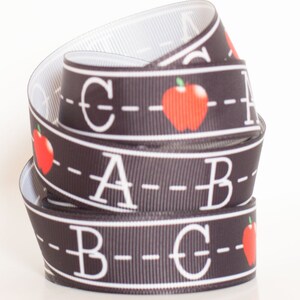 Abc's Apples 7/8" Grosgrain Ribbon You Choose - Etsy