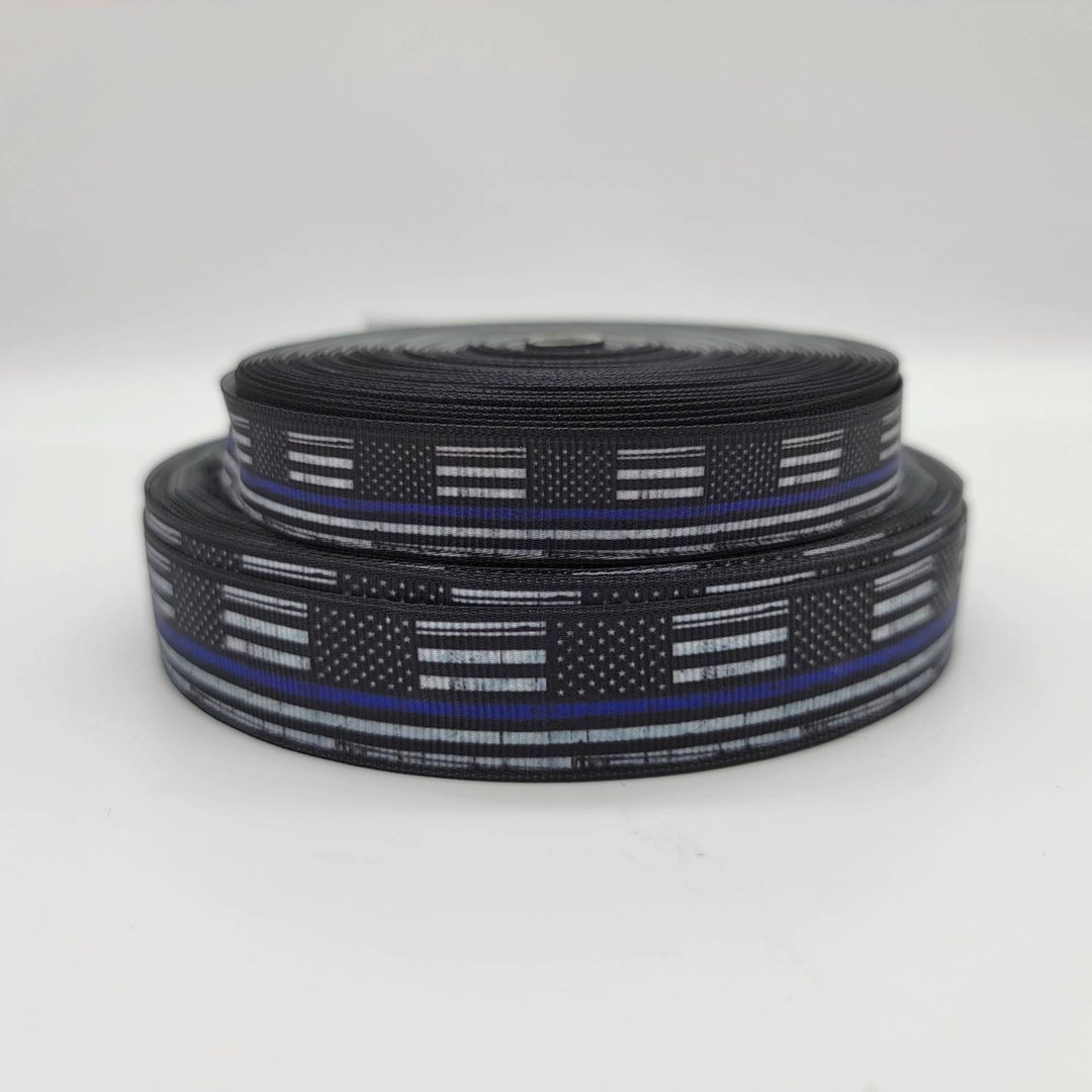 USDR Police Department Blue Line Flag Grosgrain Ribbon You - Etsy