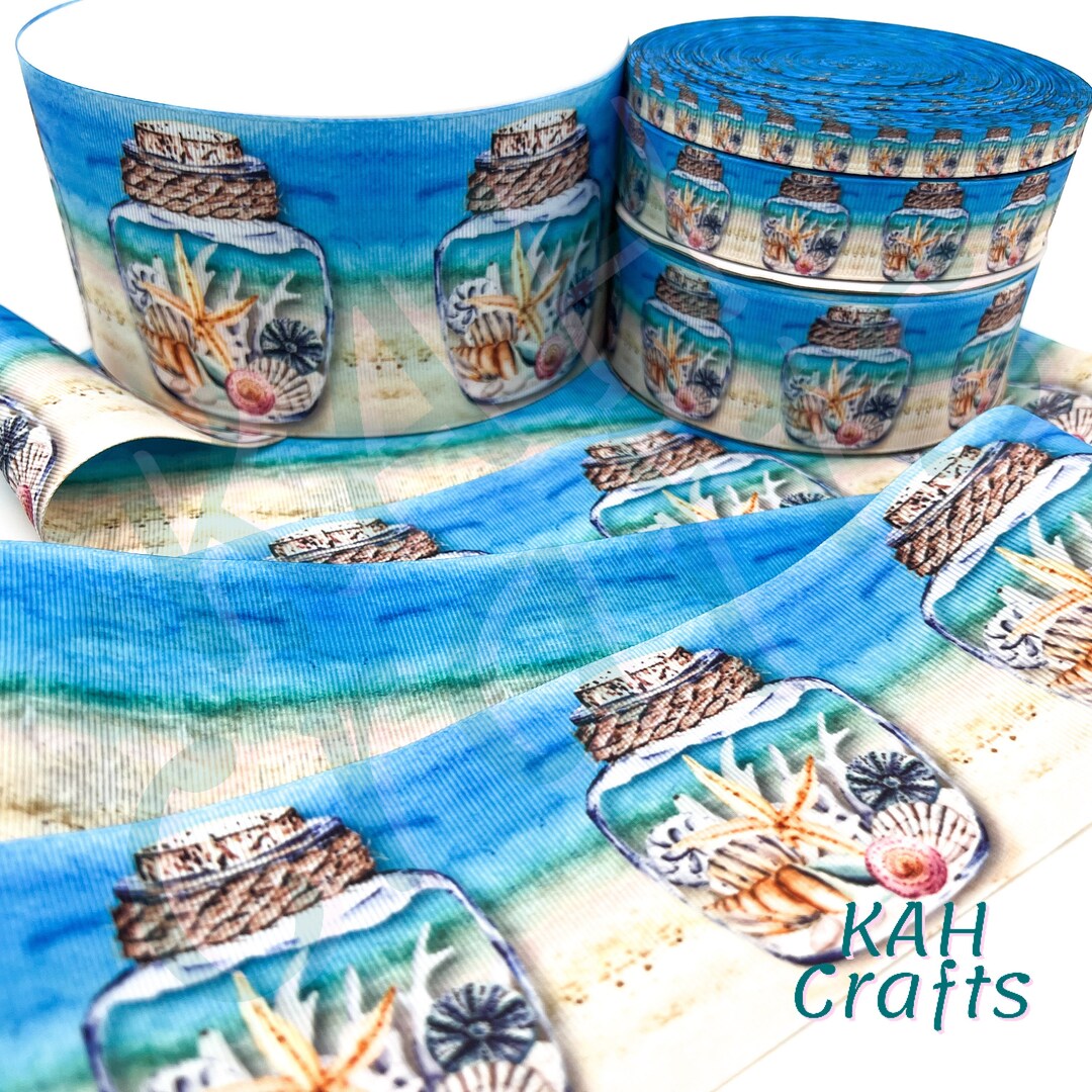 USDR Jar of Shells Beach Sand Water Sky Single or Double Sided ...