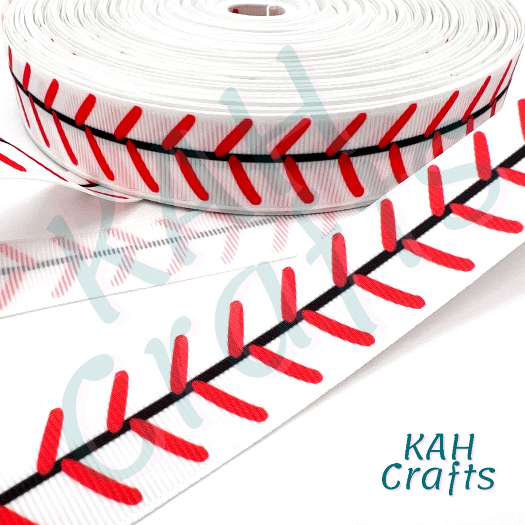 Baseball Stitching Diamond Play Ball Field 7/8" Grosgrain Ribbon - Etsy
