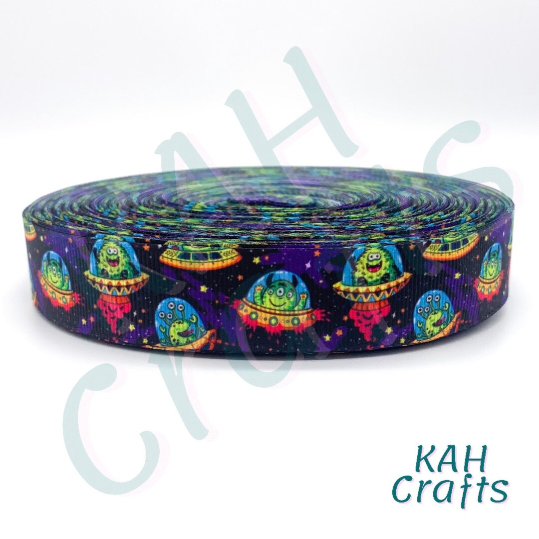 Space Monsters Aliens UFO Fuzzy Cute Silly Scattered Floating 7/8 ...