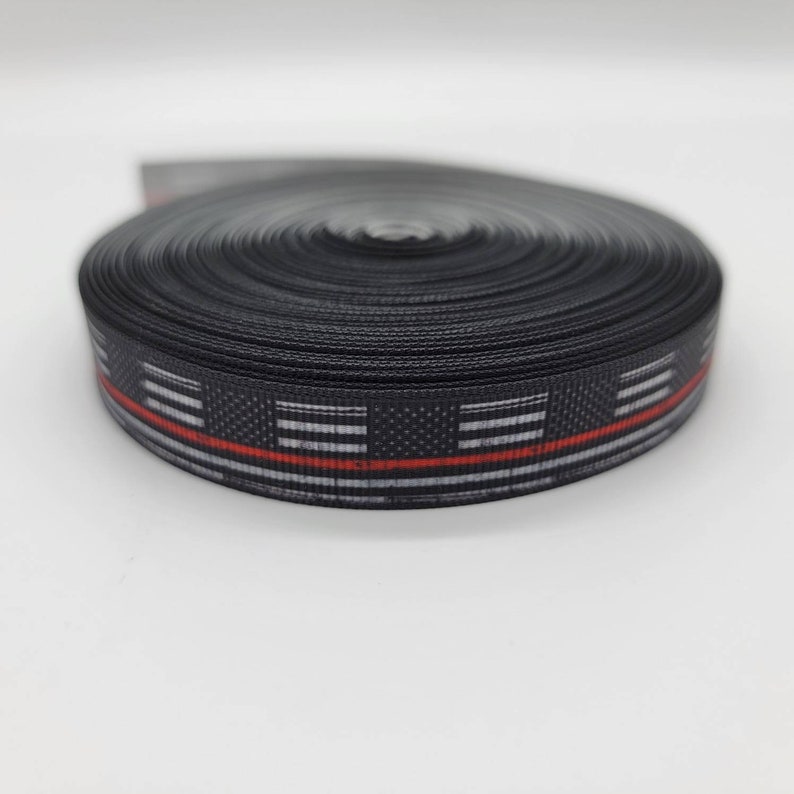 USDR Fire Department Red Line Flag Grosgrain Ribbon You Choose - Etsy
