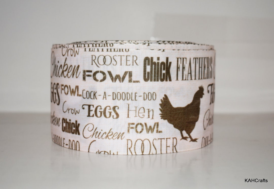 Farmhouse Chicken Eggs Rooster 3" Grosgrain Ribbon - Etsy