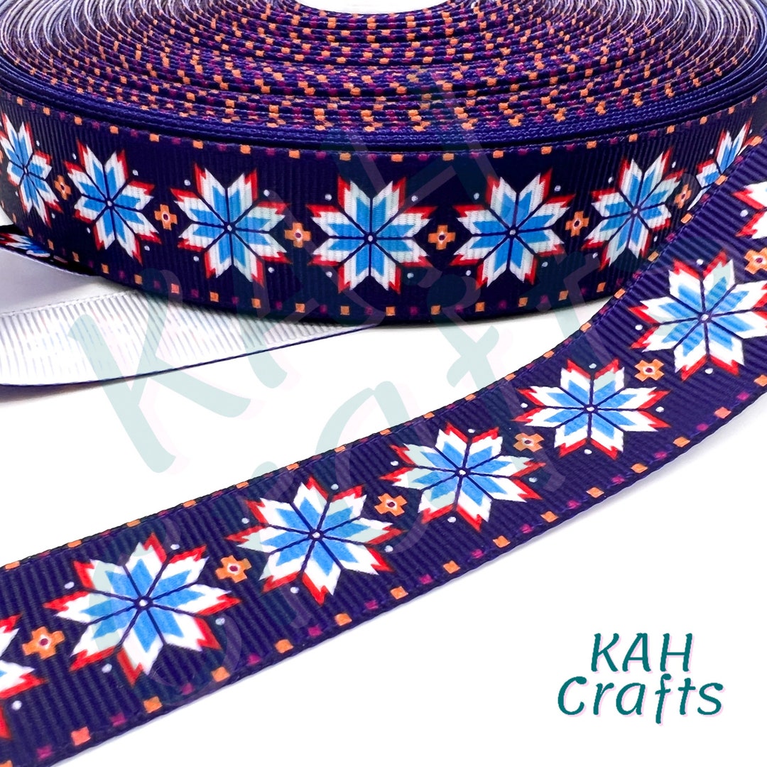Starburst Diamond Pattern Design Tribal Aztec 7/8" Grosgrain Ribbon - Etsy