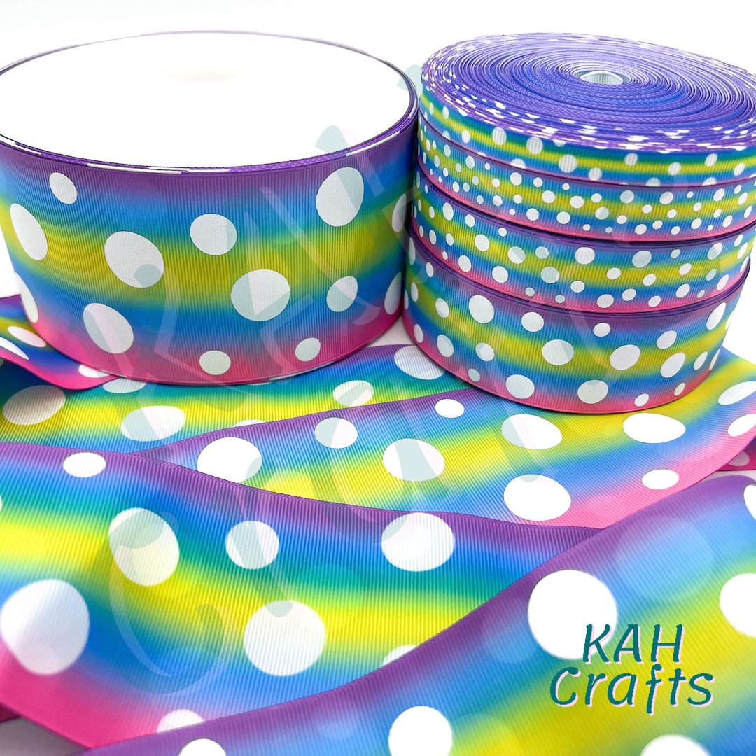 USDR Polka Dot Pastel Rainbow Horizontal Stripe Ombre Single or Double ...