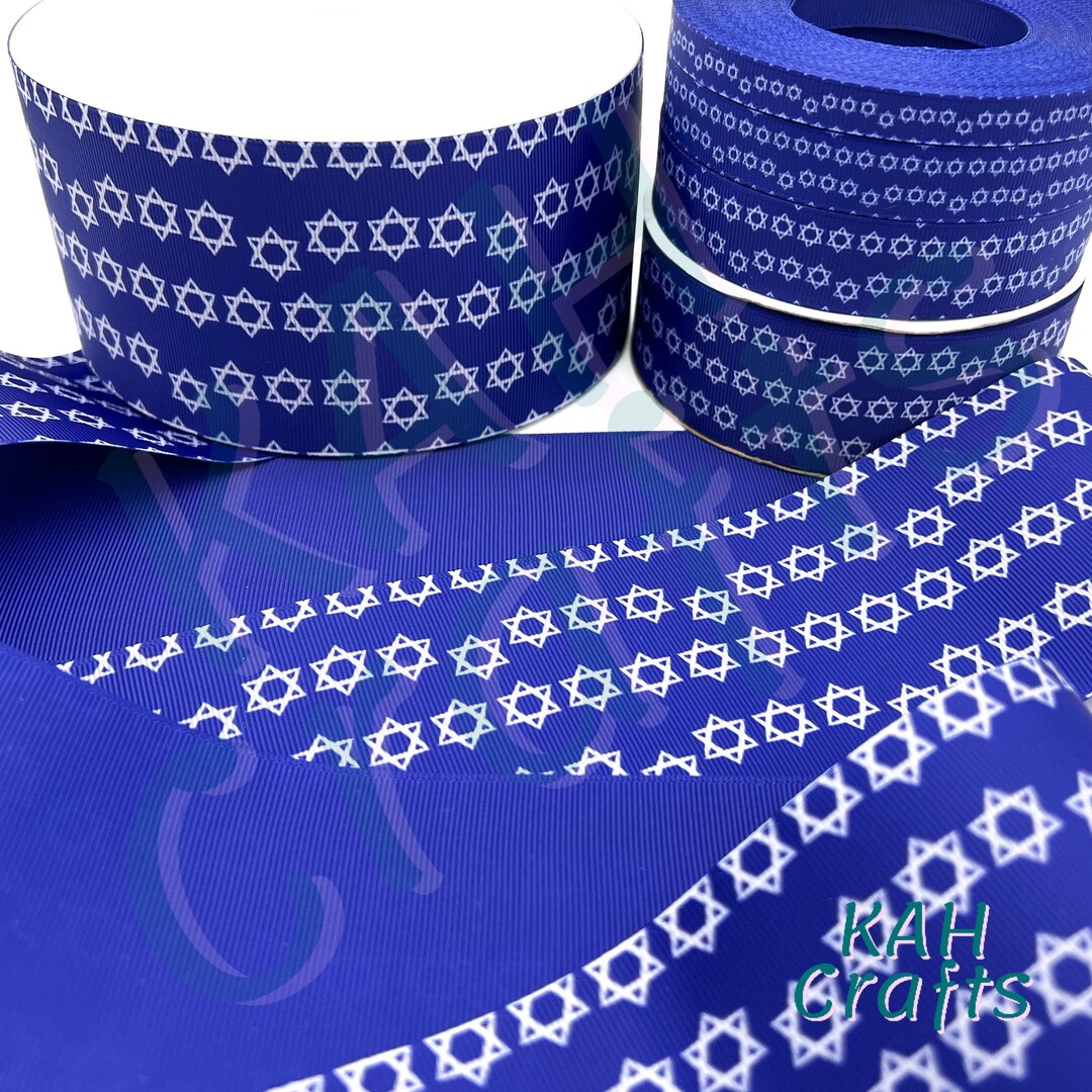 USDR Passover Jewish Pesach Star of David Double Sided Grosgrain Ribbon ...