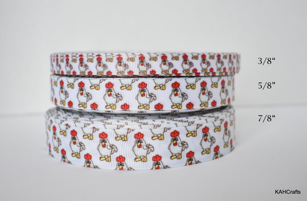 Farmhouse Chicken Eggs Rooster Grosgrain Ribbon You Choose Width - Etsy
