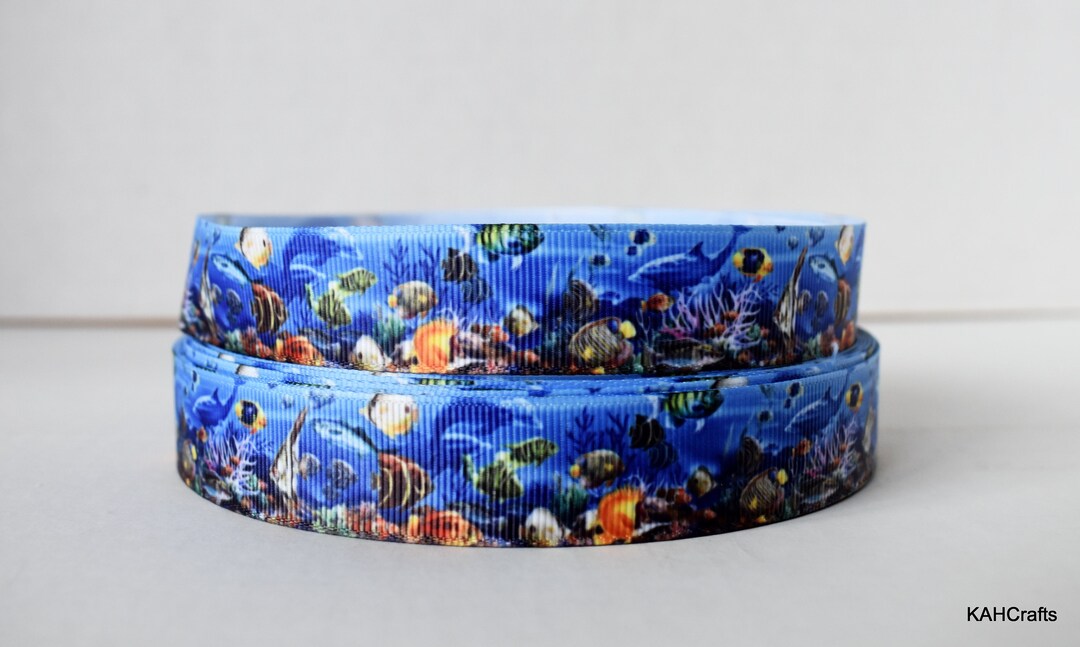 Ocean Animals Sea Reef 7/8" Grosgrain Ribbon - Etsy