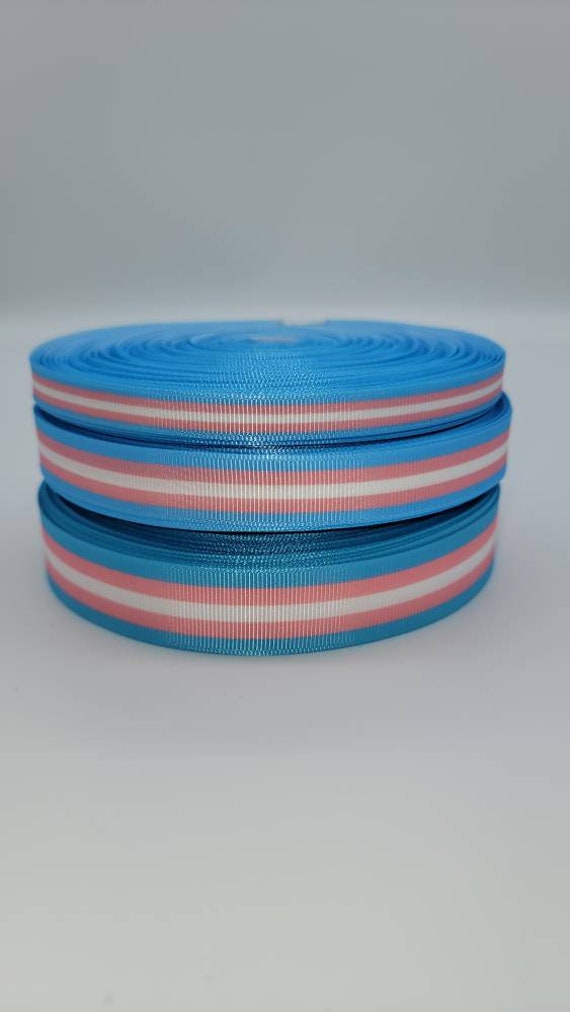 Transgender Community Stripes Flag Grosgrain Ribbon You Choose - Etsy