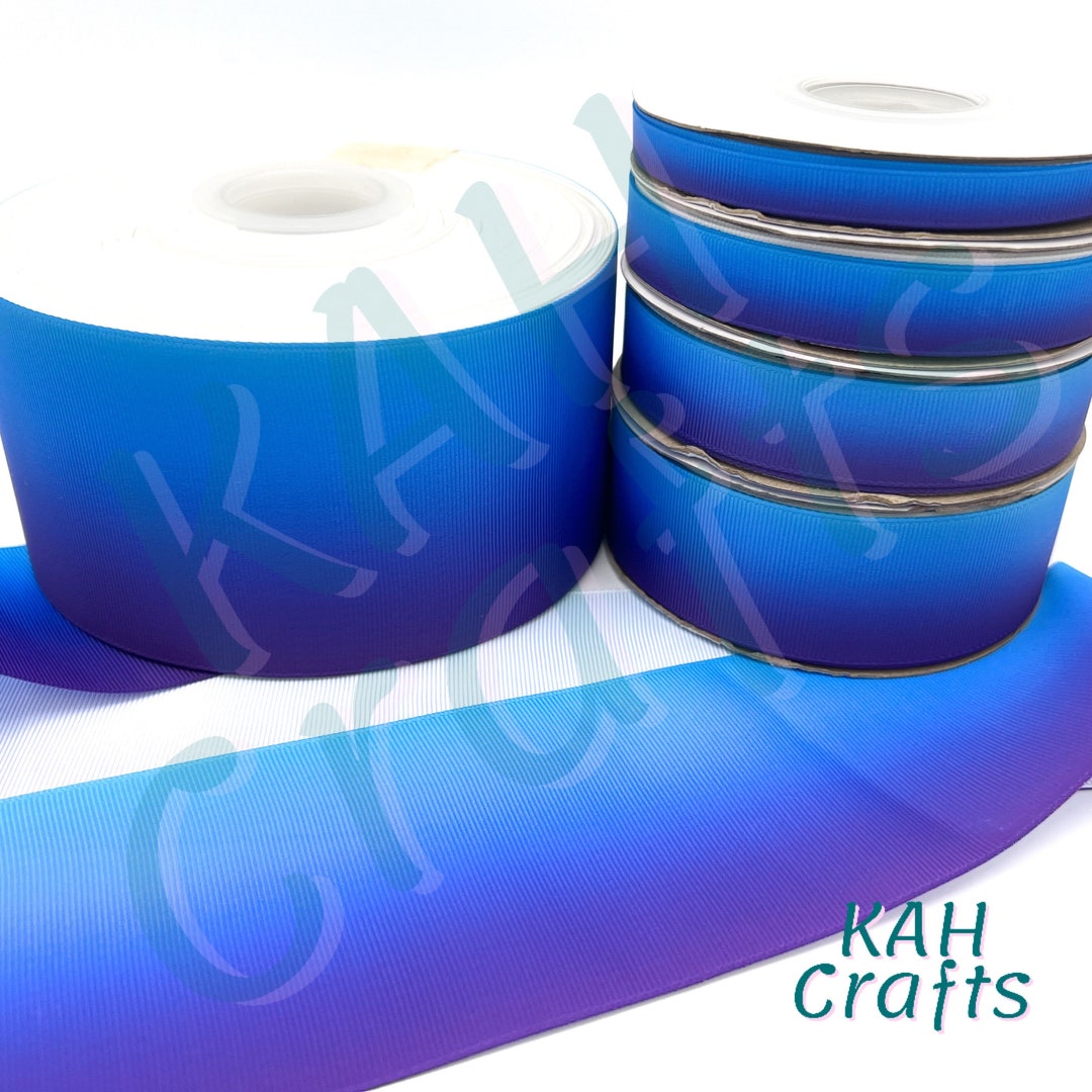 USDR Blue Purple Ombre Color Fade Grosgrain Ribbon You Choose Width - Etsy