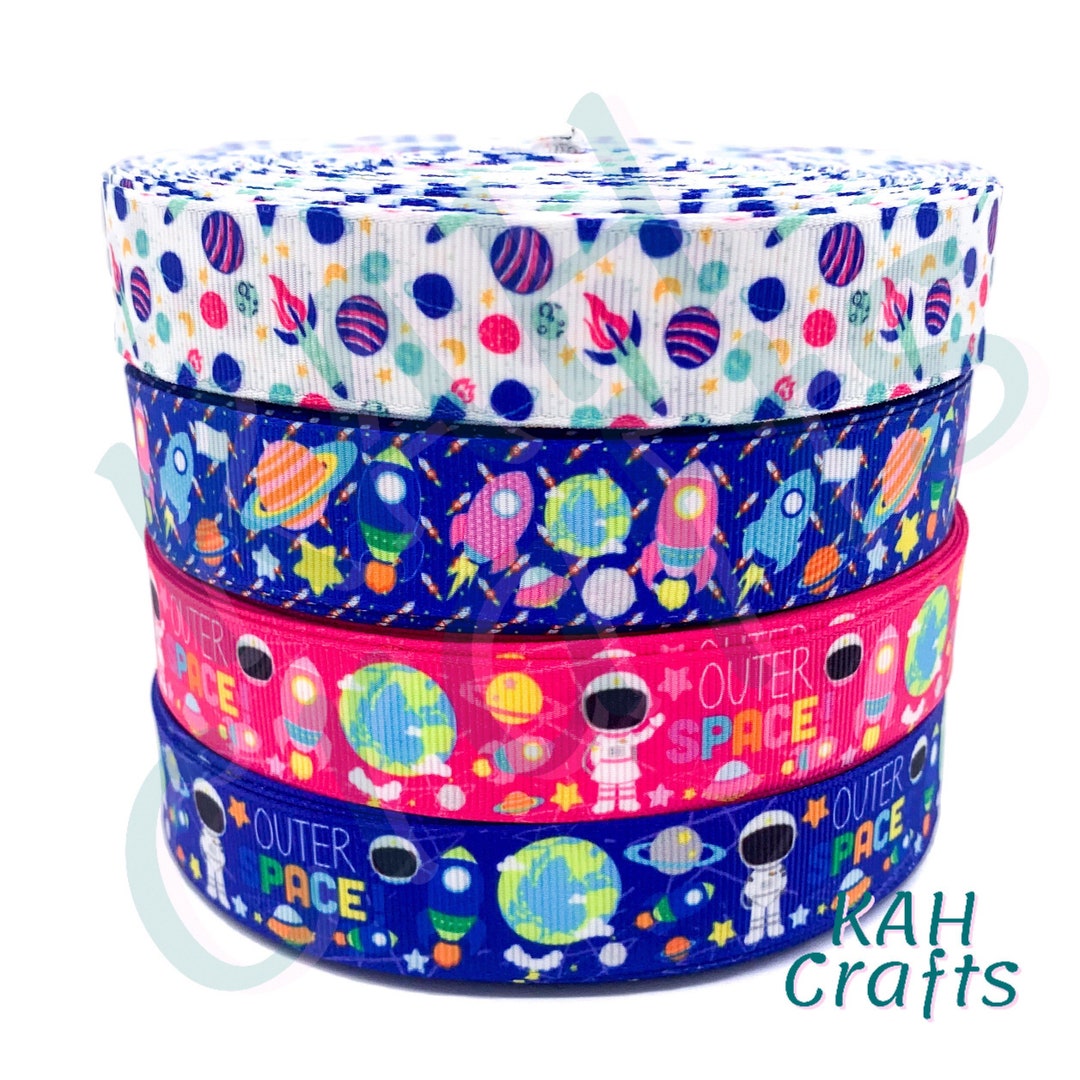 Space and Astronauts 7/8" Grosgrain Ribbon You Choose - Etsy