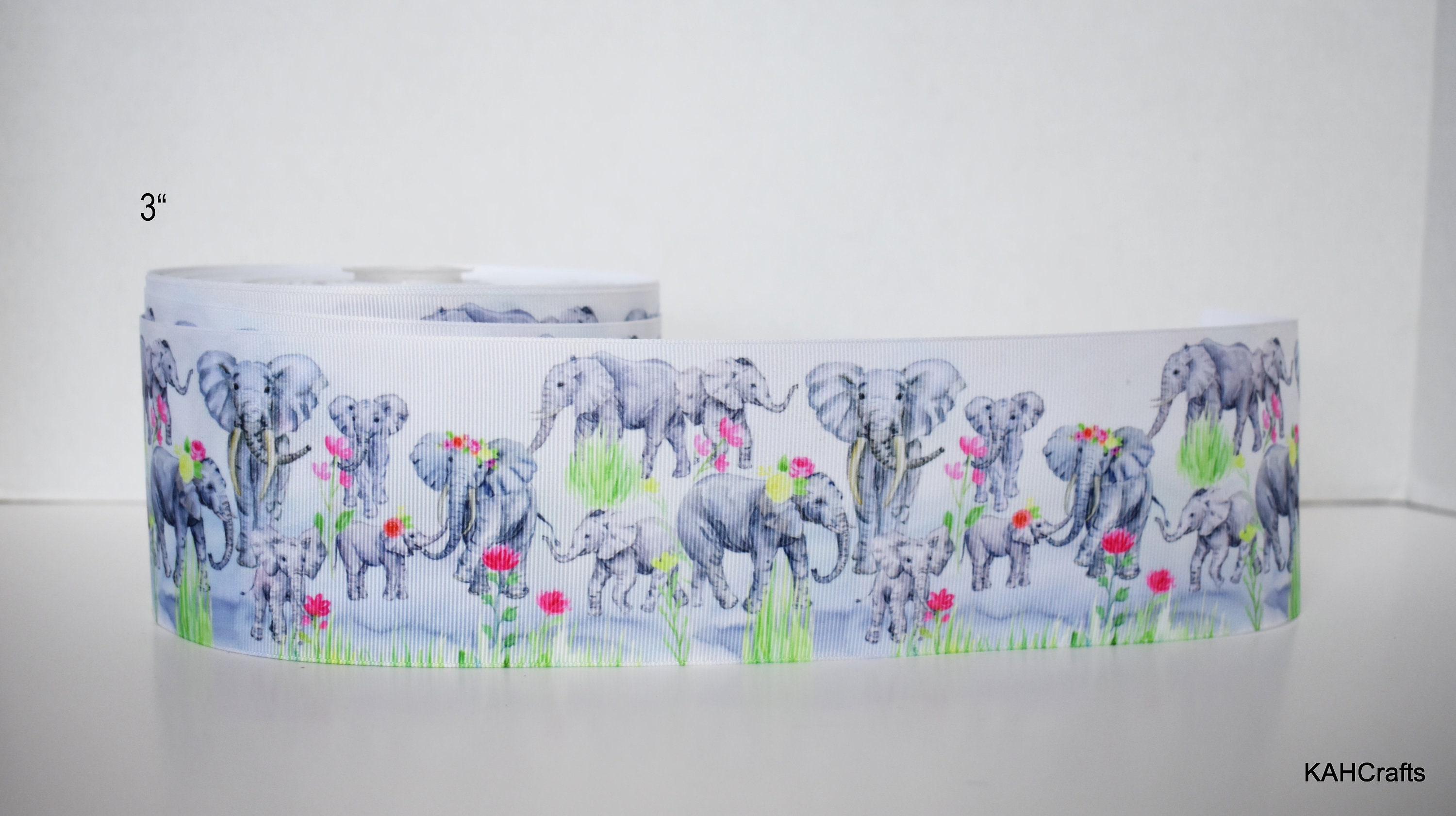Elephants Grosgrain Ribbon You Choose Width - Etsy