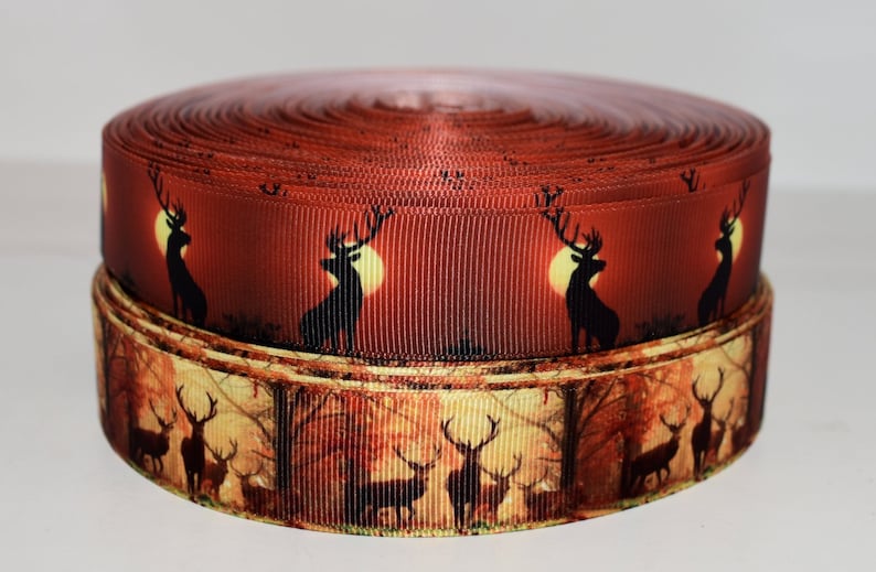 Buck Deer Elk 1 Grosgrain Ribbon You Choose - Etsy