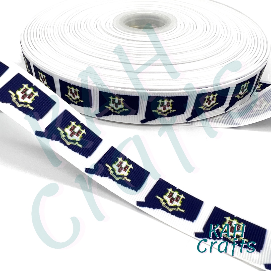 USDR Connecticut State Flag 7/8" Grosgrain Ribbon - Etsy