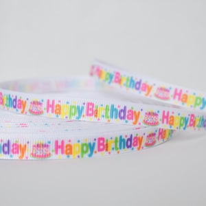 Happy Birthday Grosgrain Ribbon You Choose Width - Etsy