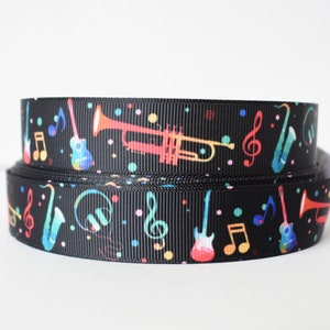 Music Notes Staff Rainbow 7/8" Grosgrain Ribbon - Etsy